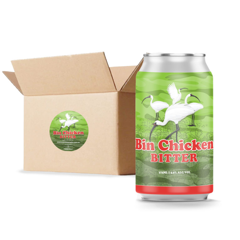 Bin Chicken Bitter - 4 Pack + Stubby Cooler - Buy Beer Here